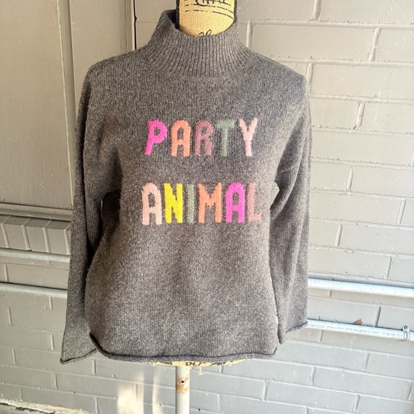 Lou & Grey | Sweaters | Lou Grey Gray Party Animal Turtleneck Sweater ...